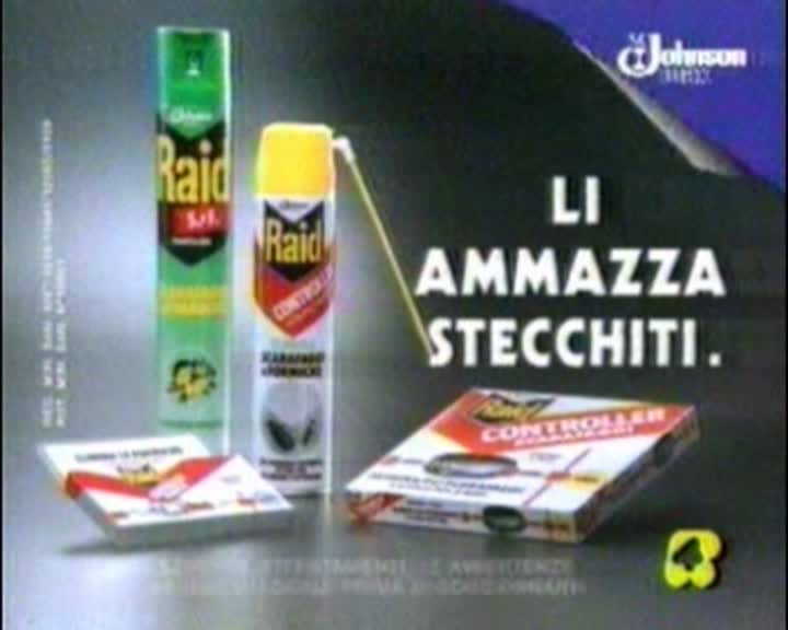 Pubblicità Raid Controller Scarafaggi E Formiche (1994) - Spot 80, la ...